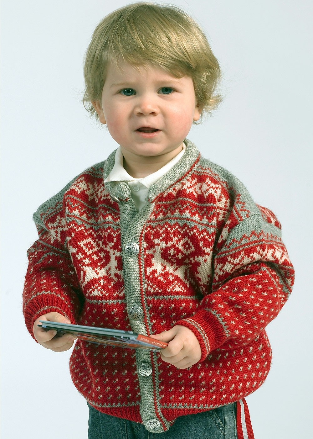 Reindeer Kids Cardigan | Wool | Norwegian Sweaters I Norlender