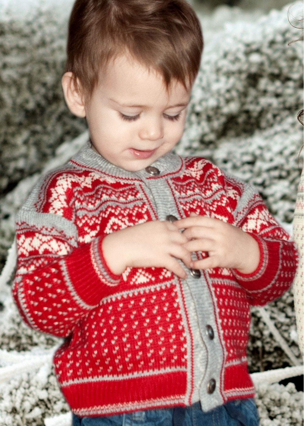 Reindeer Kids Cardigan | Wool | Norwegian Sweaters I Norlender